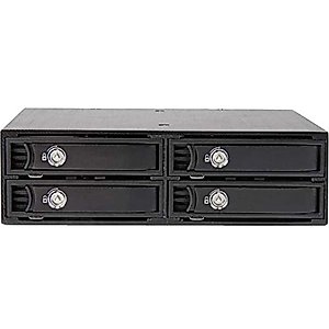 StarTech.com 4-Bay Mobile Rack Backplane for 2.5in SATA/SAS Drives - Hot Swap SSDs/HDDs from 5-15mm - Supports SAS II & SATA III (6 Gbps) , TAA (SATSASBP425)