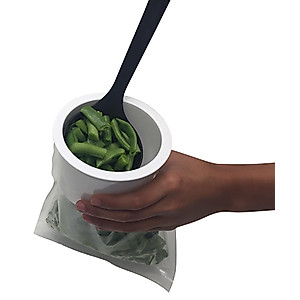 Vacuum Seal/Zip Lock Bag Fill Funnel, 1 Pack (White)