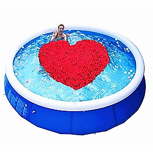 Inflatable Swimming Pools for Kids and Adults Above Ground, Blow Up Family Top Ring Pool Portable Easy Set Pools Games for Outdoor Backyard Garden