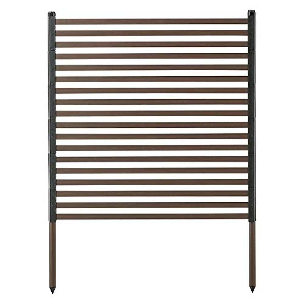 QILIN Garden Decorative Fence, Privacy Screen Courtyard Ground Pipe Fence Inserted Ground Outdoor Gardening Climbing Vine Flower Stand