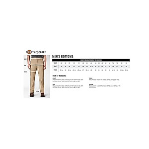 Dickies Men's Loose Fit Double Knee Twill Work Pant, Black, 42W x 30L
