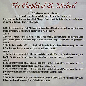 Venerare Saint Michael Chaplet with Crystal Beads and Prayer Card