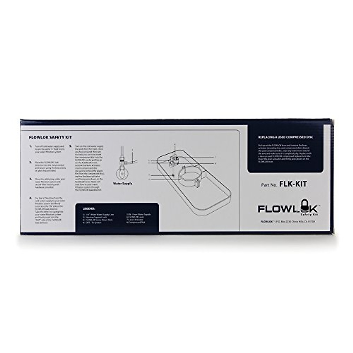 Hydronix FLK-Kit Undersink RO Reverse Osmosis Filtration System Water Leak Detector Safety Valve Kit with Tray