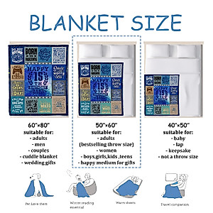 Sulpoie 15 Year Old Boys Gifts for Birthday Blanket 60"x50", 15th Birthday Gifts for Boys, Gifts for 15 Year Old Boys, Quinceanera Gifts, 15th Birthday Decorations for Teen Girls Boys Throw Blanket