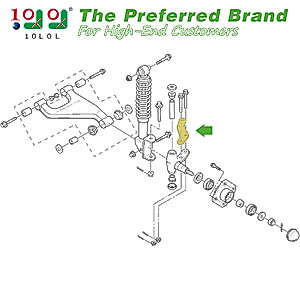 10L0L Golf Cart Knuckle Arm Driver and Passenger Side for Yamaha G29 Drive 2007-2016 Gas and Electric Golf Cart OEM Part# JW1-F3512-00-00