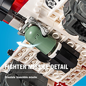 DAHONPA Stuka Fighting Military Army Airplane Building Bricks Set, 649 Pieces Air-Force Build Blocks Toy, Gift for Kid and Adult.