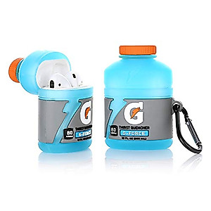 (3Pack) Case for Airpods 1 and Airpods 2, BGAANM Cartoon Silicone Case Protective Cover with Cute Funny Skin Design, with Keychain (Nutella+G+Bubble)