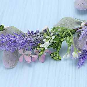 Beaupretty Lavender Flower Crown Headband, Purple Hair Accessory for Women Adults, Perfect for Weddings, Party, Evening, Prom, Birthdays, Celebrations, Honeymoons or Other Special Occasions