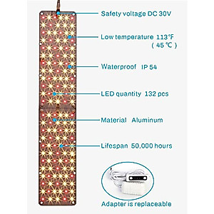 APLANT Grow Light, 20W Ultra-Thin LED Grow Lights for Indoor Plants Full Spectrum, 6/10/12H Timer Plant Light, 132 LEDs Under Cabinet Plant Growing Lamp Strip for Seedlings, Veg, Flowers (2pcs)