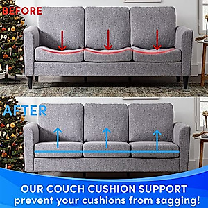 Couch Cushion Support for Sagging Seat, Under Couch Support Board, Saggy Sofa Cushion Support, Firmer ABS Board Cushion Support, Thicker Furniture Couch Slats Seat Saver, 17x66 inch