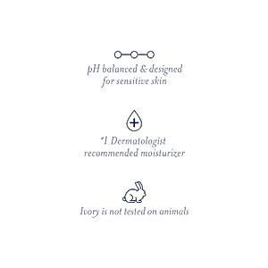 Ivory Sensitive Skin Moisturizing Body Wash, Hint of Lavender, 17.9 Fl Oz (Pack of 4)