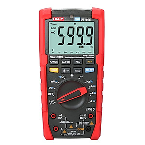 UNI-T UT195E Industrial Digital Multimeter (IP65, 2M Drop Test) True RMS 6000 Counts AC DC Voltage Current LOZ ACV Resistance Capacitance Frequency Duty Cycle Diode Continuity Test Auto/Manual Range