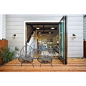 Kingmys Acapulco Woven Lounge Chair for Indoor and Outdoor Use (2PC Gray)