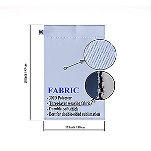 EZHVA 5 pcs 12x18Inch Double-Sided White Solid Sublimation Blank Polyester Flags DIY for Garden and Yard Blank Canvas Banner for Vinyl and Ink Sublimation Blanks 300D Polyester 3-Layer Weave Strands