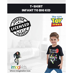 Disney Pixar Toy Story Buzz Lightyear Birthday Toddler Boys Graphic T-Shirt Toy Story Black 2T