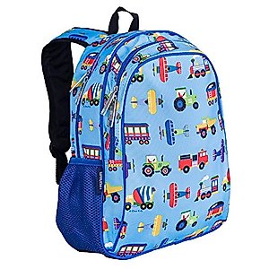 Wildkin 15-Inch Kids Backpack for Boys & Girls, Perfect for Early Elementary, Backpack for Kids Features Padded Back & Adjustable Strap, Ideal for School & Travel Backpacks(Trains, Planes, and Trucks)