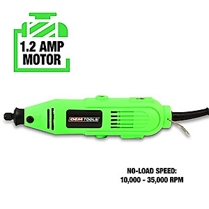 OEMTOOLS 24664 Rotary Tool with 35 Piece Accessory Kit, Green and Black Rotary Tool Kit, Multi Tool and Sanding Machine Kit, Corded Rotary Tool