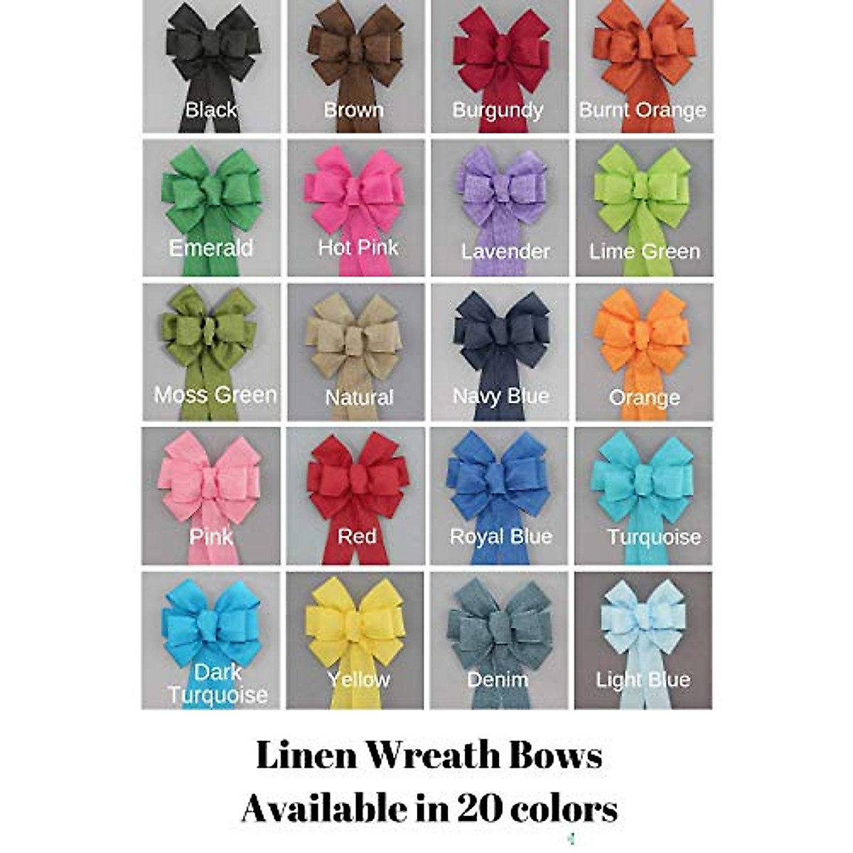 Navy Blue Rustic Wreath Bow - Package Perfect Bows are Made in USA (8 inch bow)