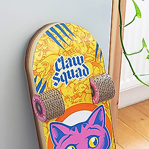 Suck UK Cat Scratch Pad Skateboard Cat Scratchers for Indoor Cats Cat Toy Scratching Board for Cats & Kittens Funny Cat Gifts & Gifts for Cats Interactive Cat Toy & Cardboard Cat Scratcher