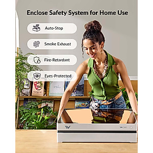 WECREAT Vista 10W Laser Engraver with 9-in 1 Rotary, Compact Diode Desktop Laser Engraving Machine with Smart HD Camera for Beginners DIY Hobbyist Wood Leather Acrylic Metal Jewelry Gifts Making