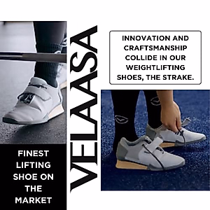 VELAASA Strake | Olympic Weightlifting Shoes | Men and Womens Heavy Lifting Shoes | Cross Training | Powerlifting Apparel | Shoes for Squats | Lifting Gear | Spring Blue - 8.5 M / 10.0 W