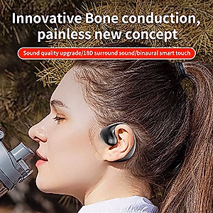 True Wireless Bone-Conduction Bluetooth Headset 5.3 No in Ear Ear HiFi Audio Quality Dual HD Call 480H Long Endurance Can Not Be Thrown Off The Sports Head