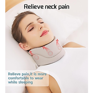 Neck Brace for Neck Pain and Support for Women,Men-Cervical Collar-Vertebrae Whiplash Wrap for Posture,Sleeping-Spinal Support and Spine Pressure-Soft Neck Brace for Pinched Nerve (Large(14-18 Inch))