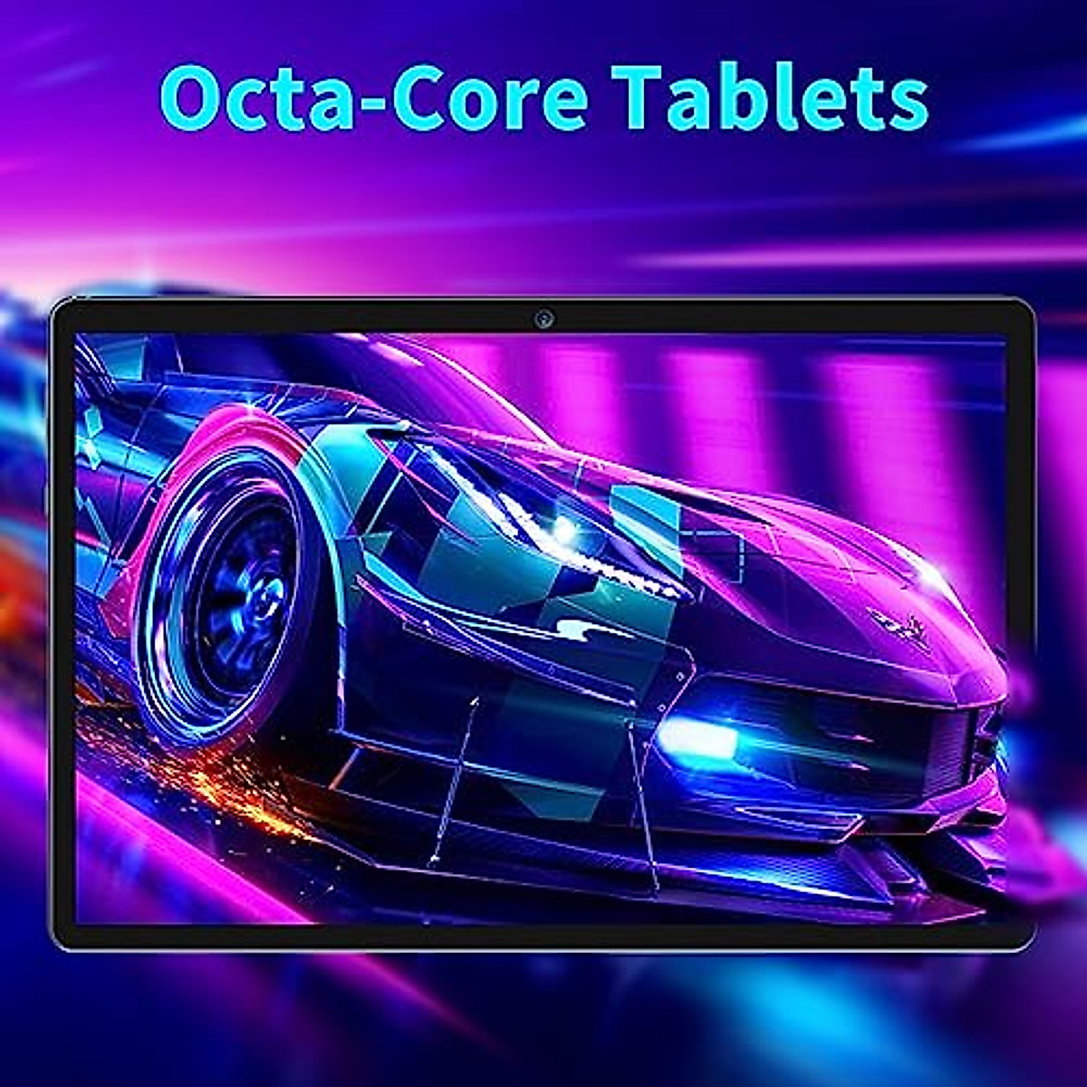 10.1 Inch Tablet, Android 12 Tablets 3GB RAM 64GB ROM 512GB Expand, 1280x800 IPS HD Touchscreen with GPS, 6000mAh Battery, Bluetooth, Dual Camera, GMS, WiFi(Black)