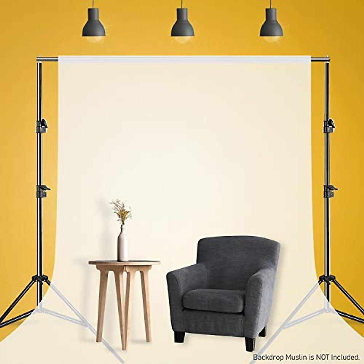 Julius Studio 10 Feet Wide Photography Photo Muslin Background Support Stand Backdrop Crossbar Kit, Backdrop Support Stand with Carry Bag, JSAG576
