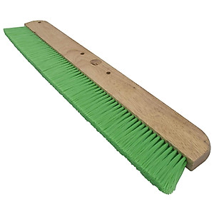 MARSHALLTOWN Wood Backed Concrete Broom, Green Nylon Bristles, 36 Inch, Fine Finish, Made in USA, 6561