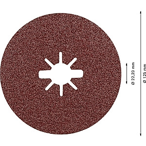 Bosch Professional 25x Expert R781 Prisma Ceramic X-LOCK Fibre Discs (Ø 125 mm, Grit 60, Accessories X-LOCK Angle Grinder)