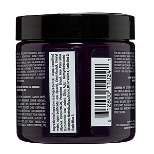 MANIC PANIC Purple Haze Dark Purple Hair Dye - Classic High Voltage - Semi Permanent Warm, Very Dark Purple Hair Color - Vegan, PPD And Ammonia Free (4oz)
