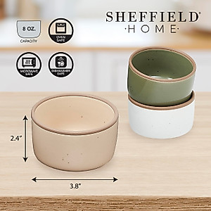 Sheffield Home Baking Dish Set - 6-Piece Bundle, Includes 8oz Dishes, Dishwasher and Microwave Safe, Enhance Your Culinary Creations with Style and Convenience, Assorted Neutrals