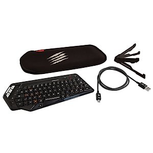 Mad Catz S.T.R.I.K.E.M Wireless Keyboard for Android and Windows Smart Devices, PC, and Mac - Gloss Black