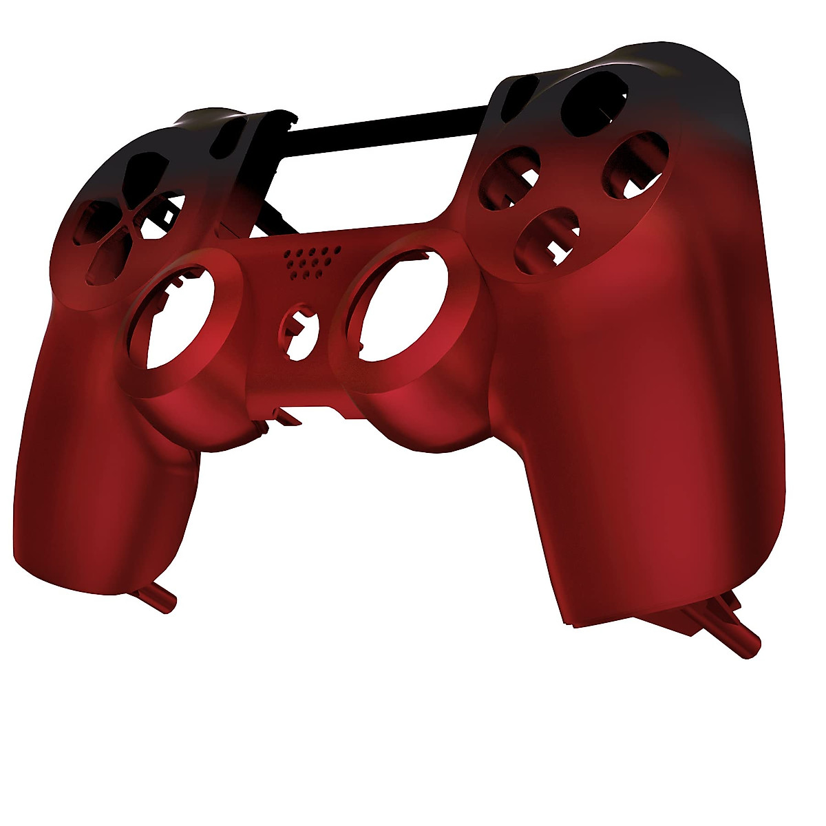 eXtremeRate Shadow Red Soft Touch Grip Front Housing Shell Faceplates Compatible with ps4 Controller JDM-001 JDM-011 JDM-020 - Controller NOT Included