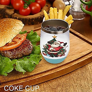 Stainless Steel Insulated Cup, Merry Christmas Print 304 Stainless Steel, Smooth Round Rim Ideal for Office, Home, And Gift Giving