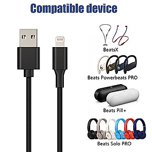 5FT USB Replacement Charging Cable Cord Compatible with Beats Powerbeats Pro, Powerbeats, Beats X, Solo Pro Wireless Headphones and Beats Pill+ Portable Wireless Speaker Charger Cables
