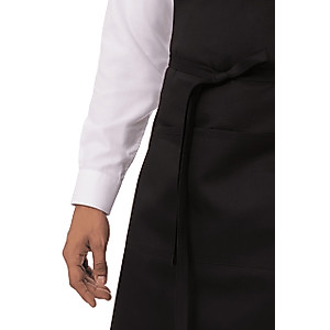 Chef Works Unisex Butcher Apron apparel accessories, Black, 34-Inch Length by 24-Inch Width US