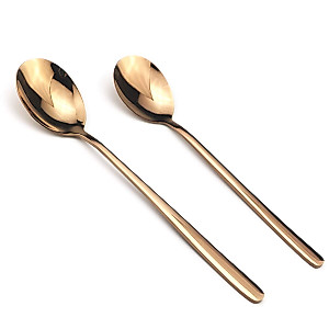 Copper Silverware Set,puzhler 20-Piece 304 Stainless Steel Flatware Cutlery Set for 4,Mirror Polished Rose Gold Tableware Set Ideal for Home Kitchen Hotel Restaurant,Includes Forks Spoons Knives