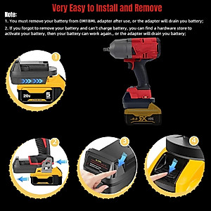 for DeWalt to for Milwaukee 18V Battery Adapter