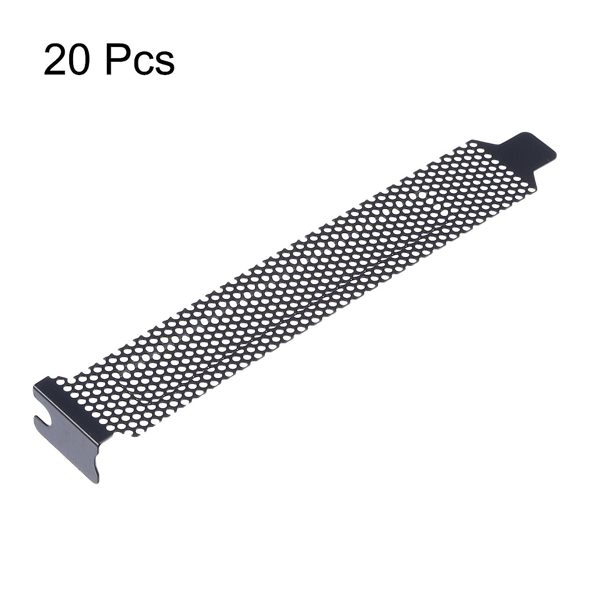 uxcell PCI Slot Covers with Screws for PC Case Airflow and Dustproof Black 20pcs