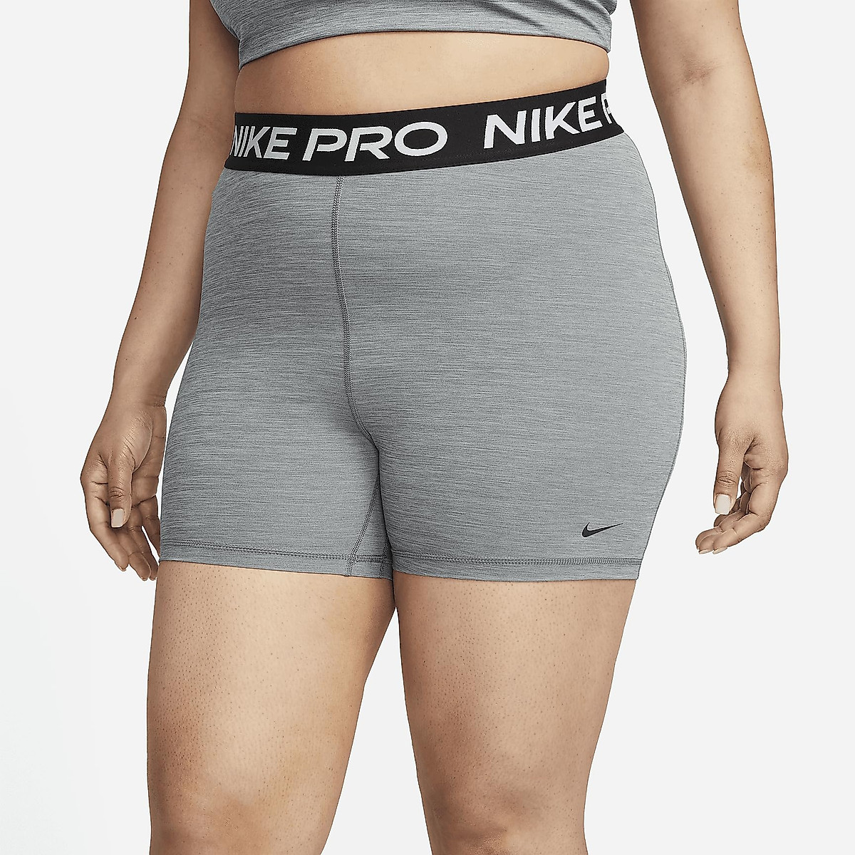 Nike Pro 365 Women's 5" Shorts (Plus Size), Smoke Grey/Heather/Black/Black, 3X