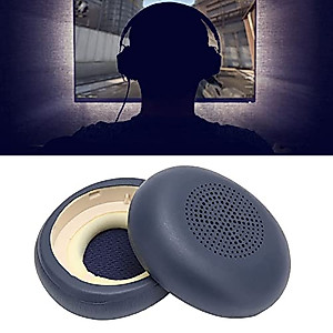 Hilitand Replacement Earpads Cushions for Jabra Elite 45h, Ear Cushion Cover Soft Protein Leather Foam Ear Pads for Evolve2 65 (65MS 65UC USB) On-Ear Wireless Headset(Dark Blue)