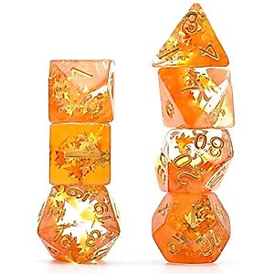 Four Seasons Dice Autumn Dice DND for Dungeons and Dragons(D&D) Role Playing Game(RPG) MTG Pathfinder Table Game Dice (Fall Dice)