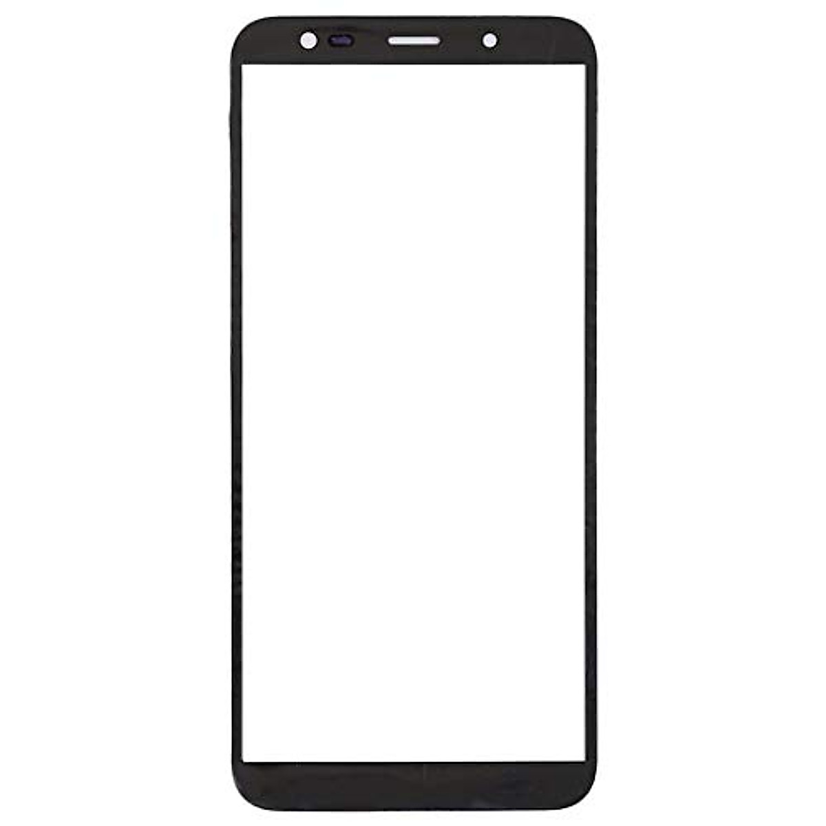 Outer Glass Front Glass Replacement for Galaxy J6, J600F / DS, J600G / DS (Black) (Colour: Black)