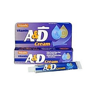 Vitamin A&D Cream Ointment for Diaper Rash and Skin Irritations, 4-ct