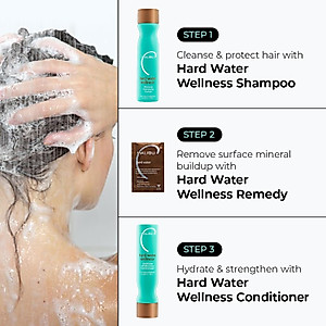Malibu C Hard Water Wellness Shampoo - Hydrating Sulfate Free Shampoo - Hair Care for Hard Water - Protects Hair from Hard Water Elements + Removes Build Up (9 oz)