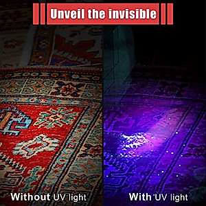 Honoson 4 Pieces UV Black Light Flashlight Small Blacklight Flashlights Pen Lights for Leak, Pet Urine, Hotel Inspection, Dry Stain and Dye Detector, 5.2 Inches Long