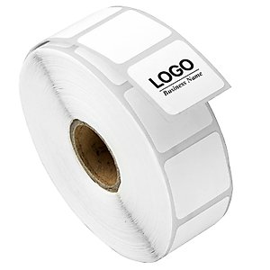 1" x 1" Square Direct Thermal Label - Compatible with Rollo Label Printer & Zebra Desktop Printers – 1” Core, Multipurpose QR Barcode Postage Adhesive Perforated - 20 Rolls, 1380/Roll