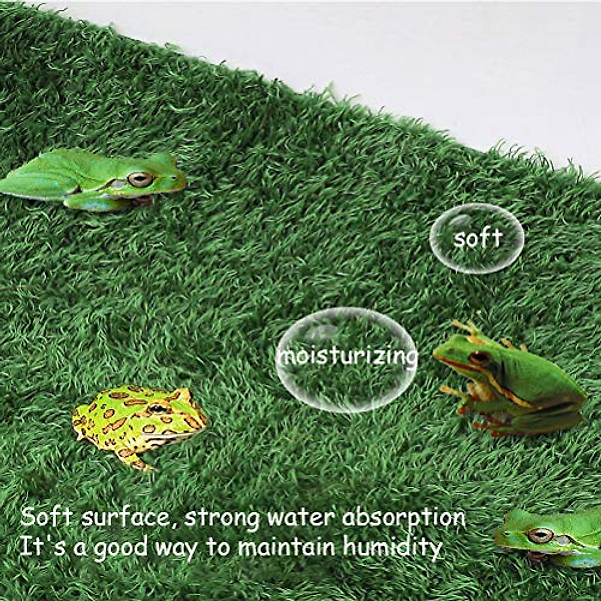 kathson 2pcs Reptile Carpet Terrarium Liner Tortoise Bedding Reptile Substrate Liner Mat Pet Cage Mats Supplies for Lizard Snake Bearded Dragon Gecko Chameleon Turtle Iguana (11.81 X 7.87 in)